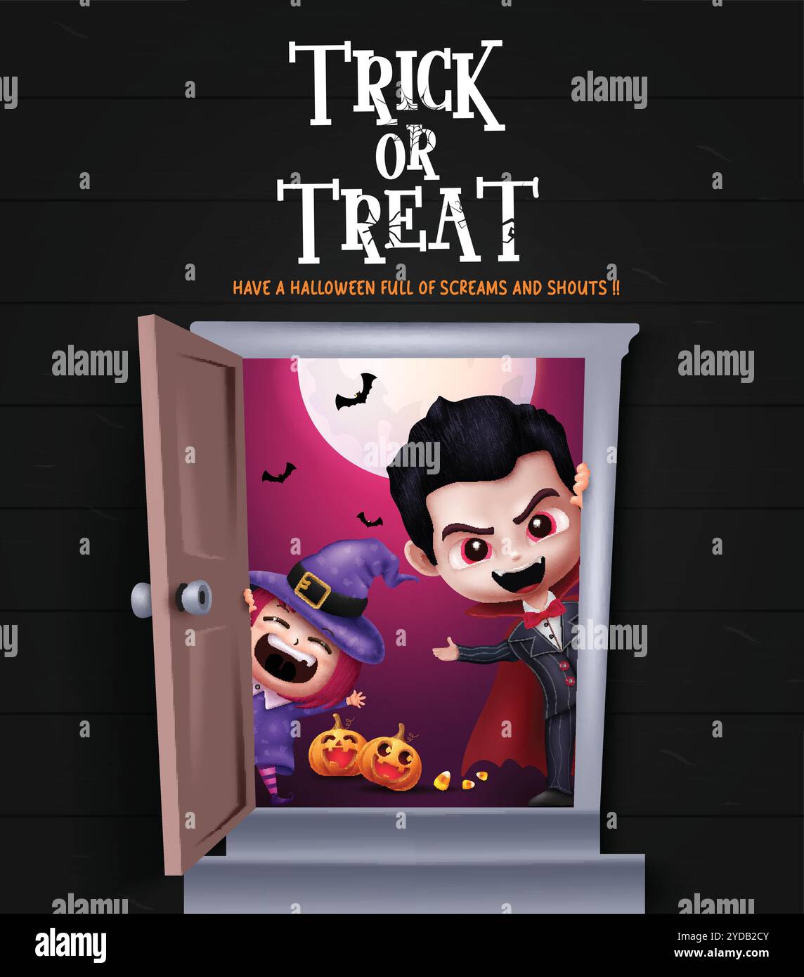 Halloween trick or treat text vector design. Trick or treat kids ...
