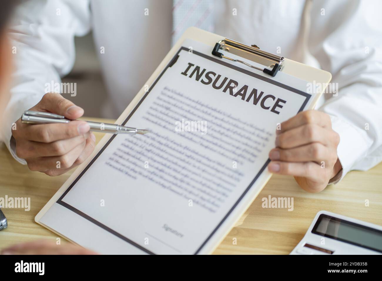 Loss Adjuster Insurance Agent Inspecting Damaged Car. Sales manager ...