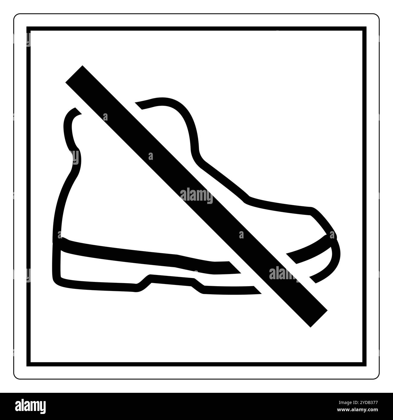 No Footwear Allowed Safety Sign Stock Vector Image & Art - Alamy