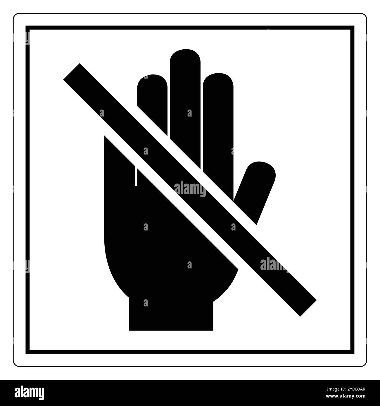 No Entry Sign with Hand Symbol Illustration Stock Vector Image & Art ...