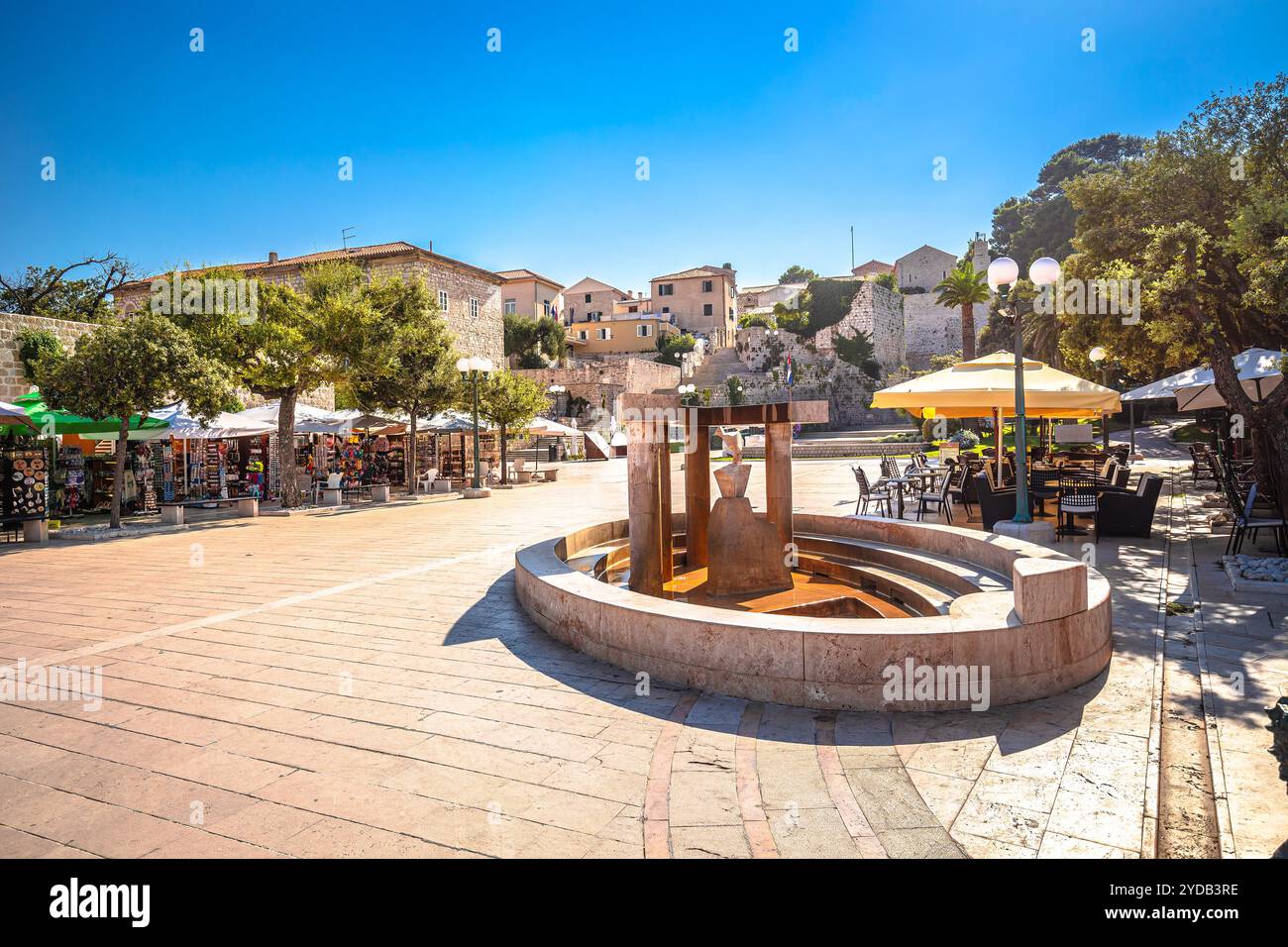 Town of Rab historic square and architecture view Stock Photo - Alamy