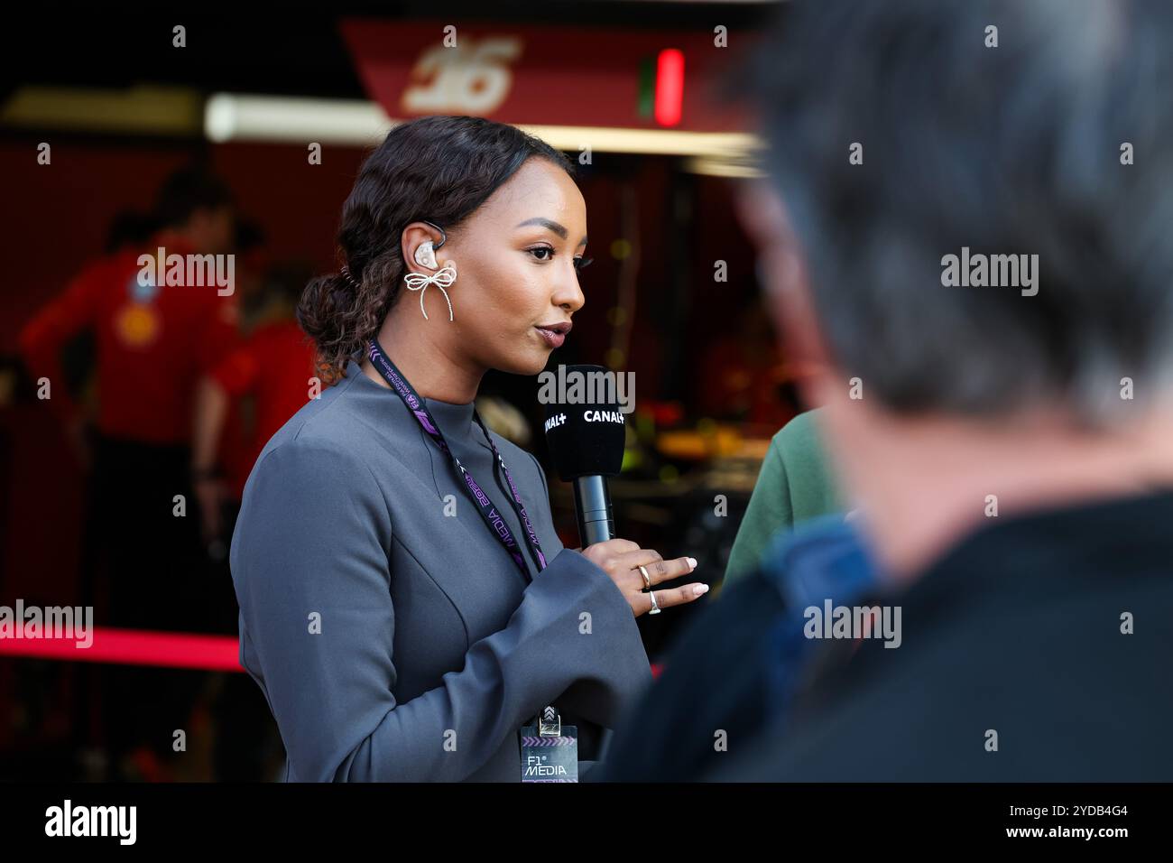 SCHIFF Naomi (bel), TV presenter of Canal , portrait during the Formula ...