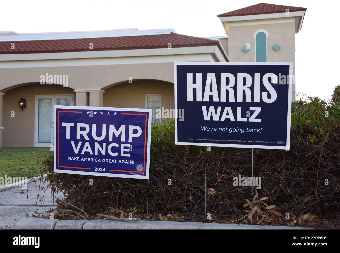 Venice, Florida, USA – Oct 24, 2024: Harris/Walz ‘We’re not going back ...