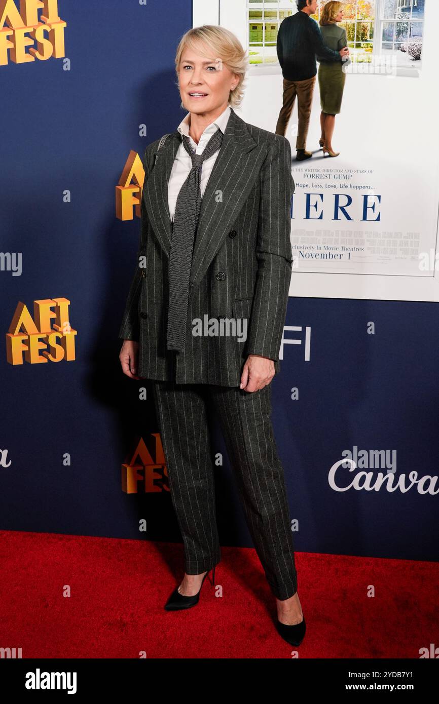 Robin Wright arrives at the AFI Fest premiere of "Here" on Friday, Oct ...