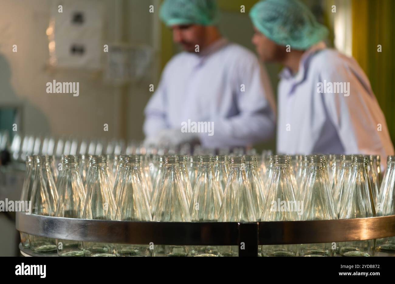 Product quality control officer in fruit juice production line Carry ...