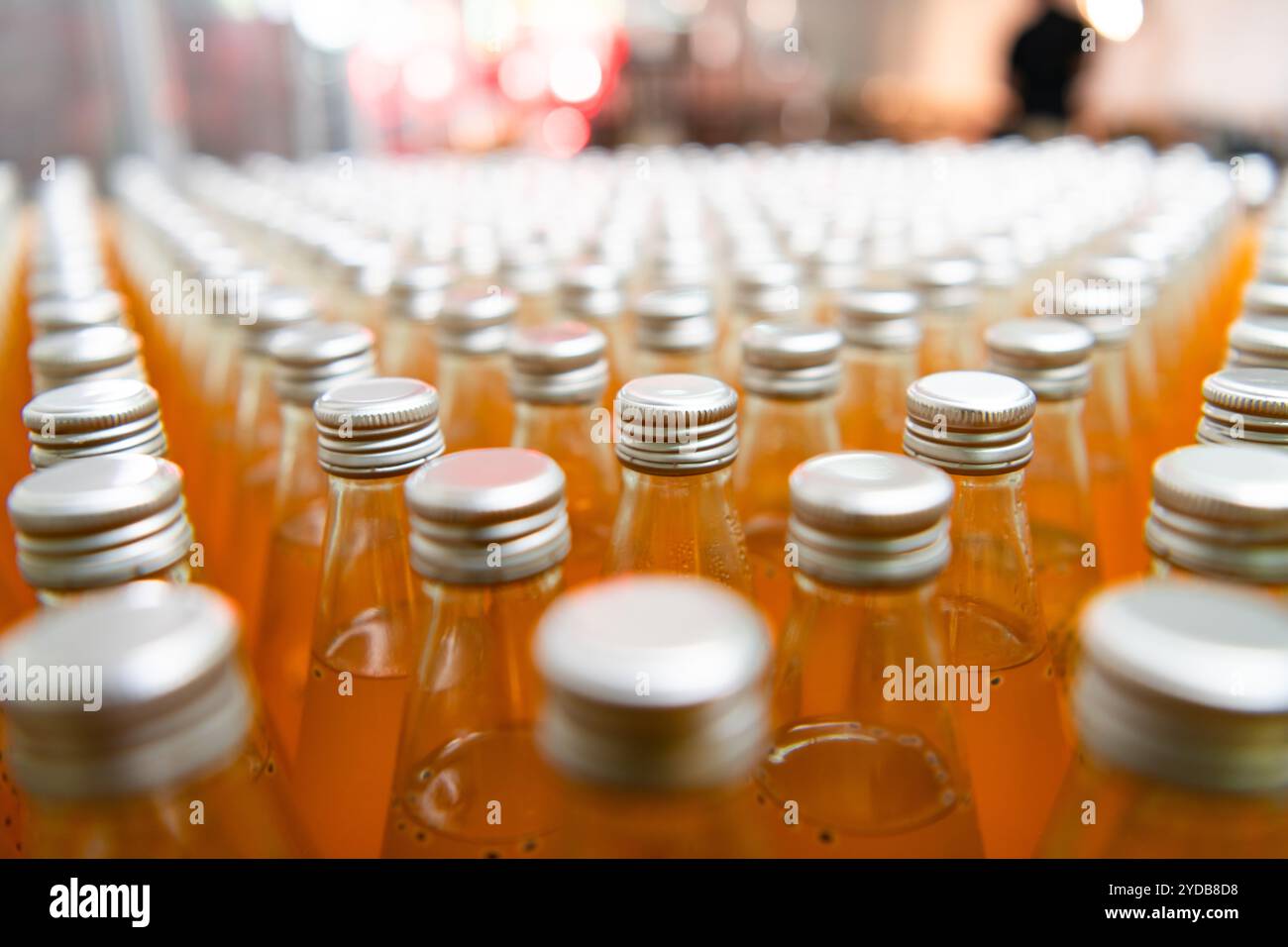 Ready-to-drink bottled juice products Arranged and packed in boxes for ...