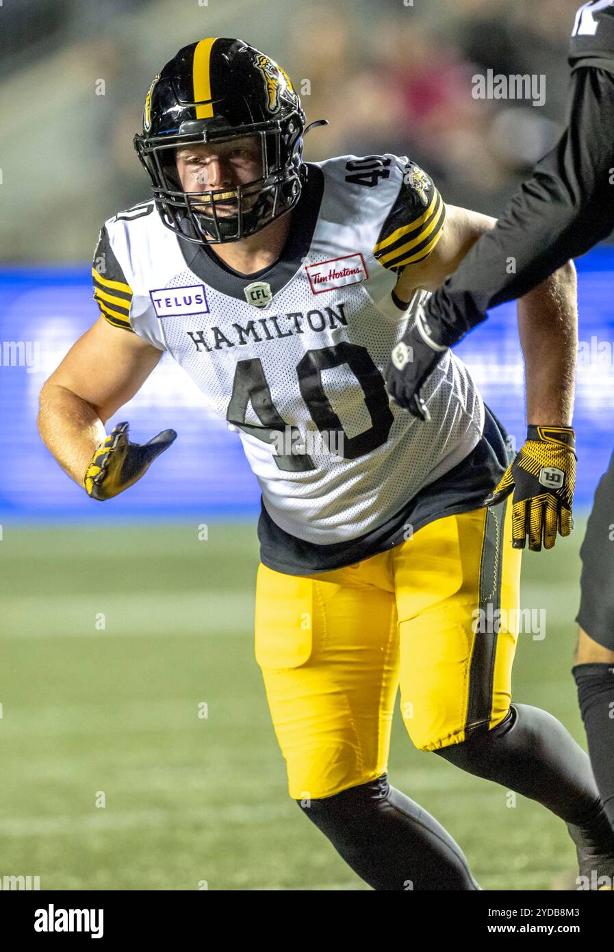 Ottawa, Canada. 25 Oct 2024. James Tuck (40) of the Hamilton Tiger Cats ...