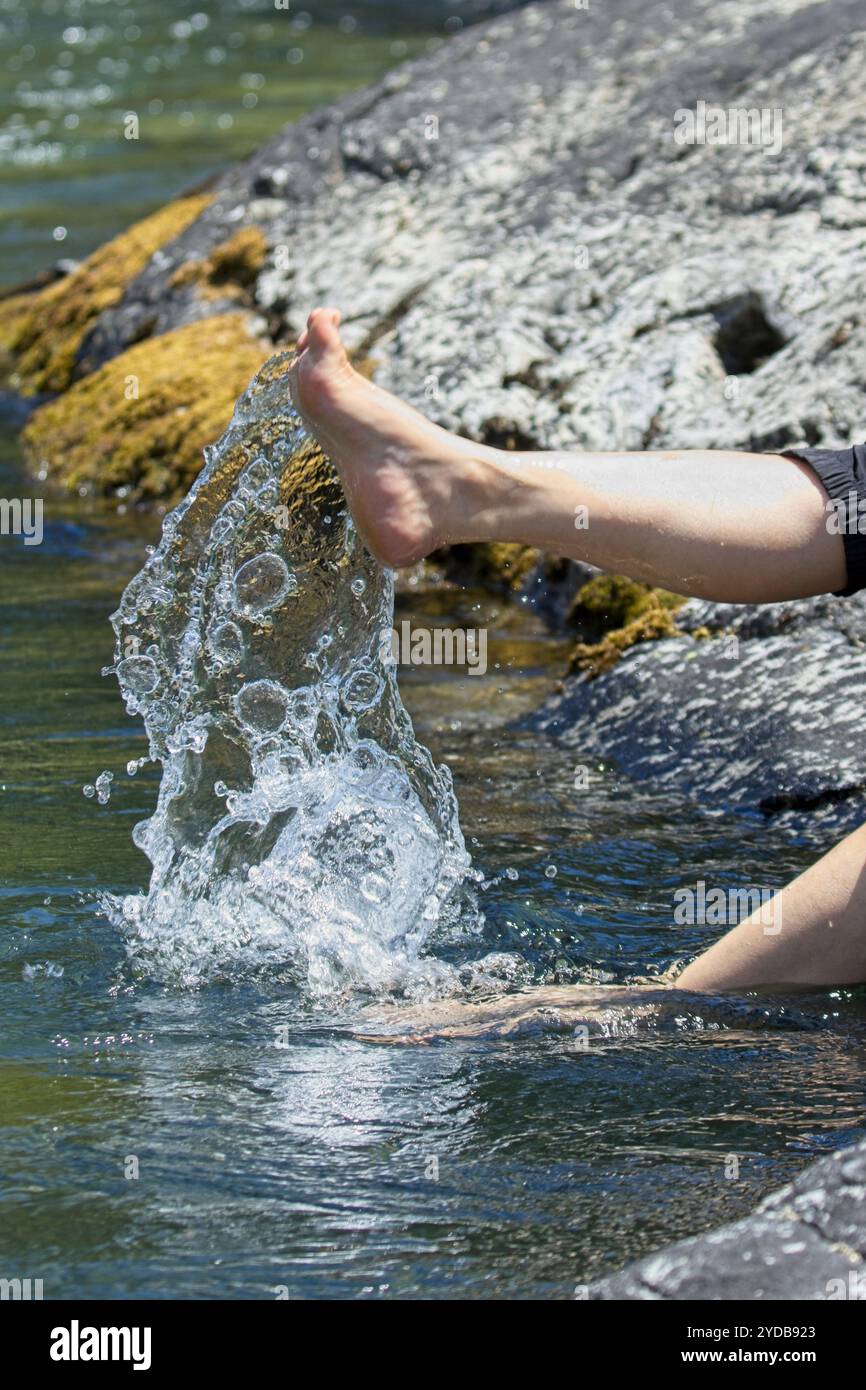 Splashing foot hi-res stock photography and images - Alamy
