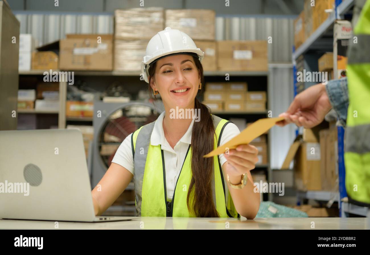 Warehouse manager are receiving important documents that are the ...