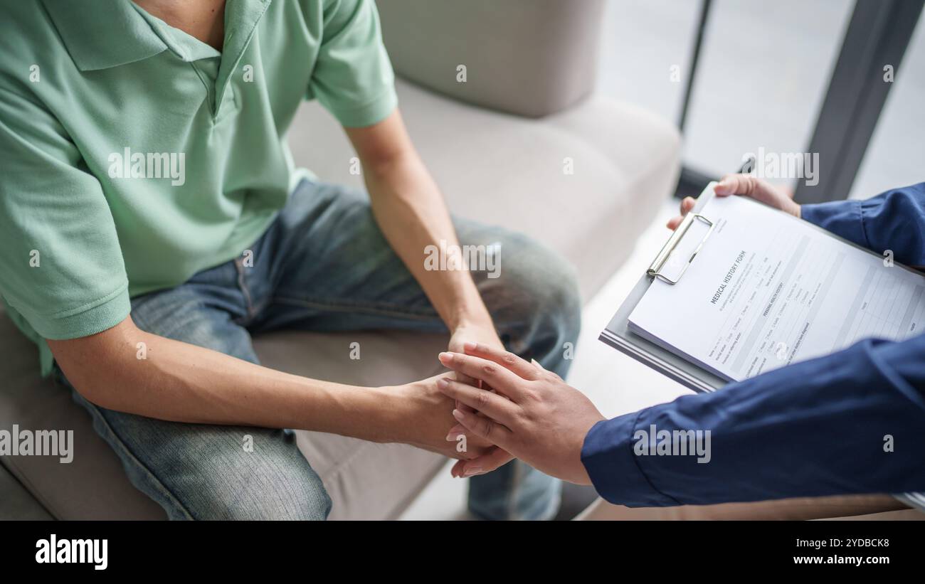 Professional psychotherapy Taking Note During AppointmentÂ Patient ...