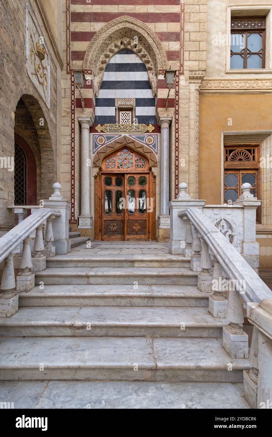 The intricate architecture of Prince Naguib Palace in Cairo, Egypt ...