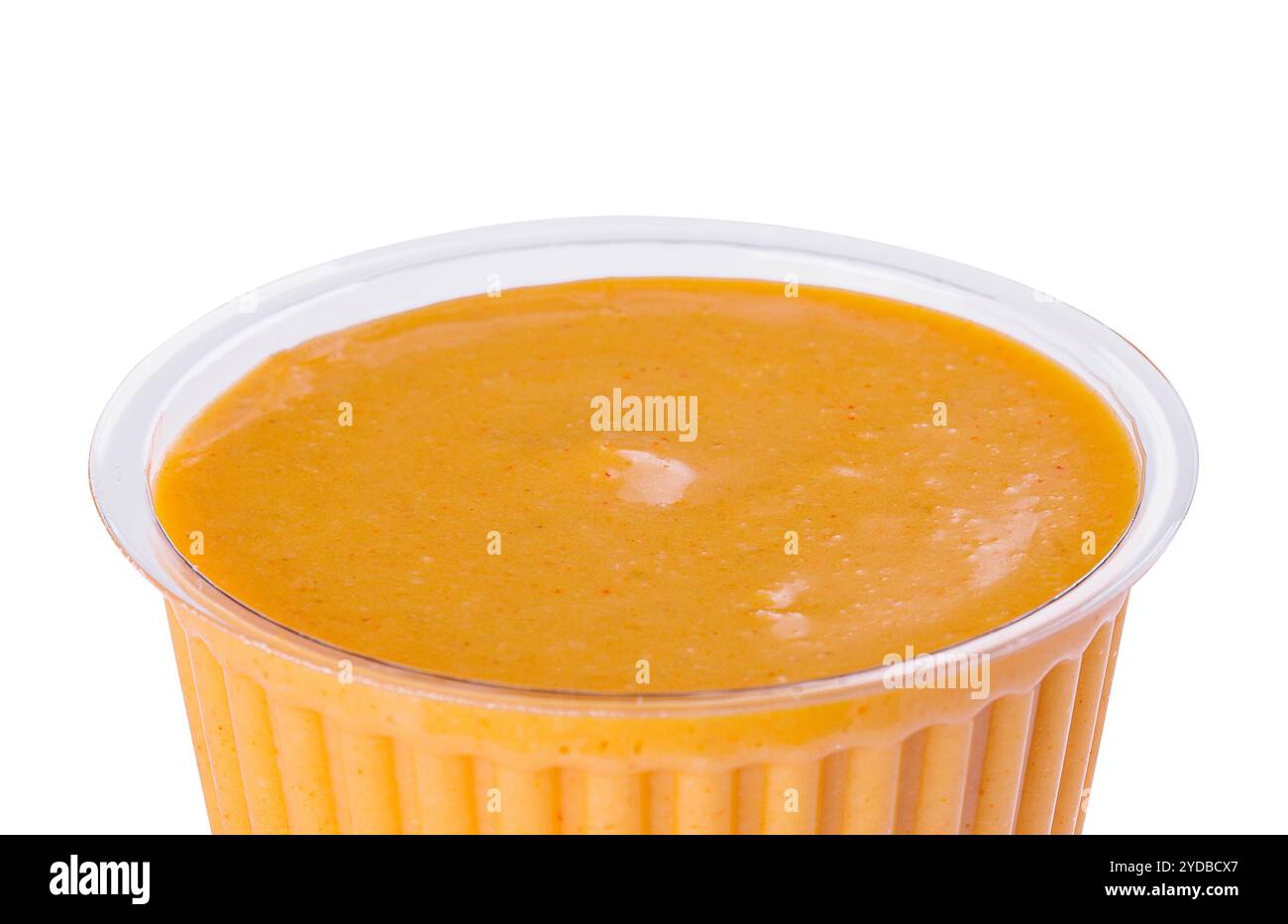 Typical american smooth yellow mustard in round dish Stock Photo - Alamy