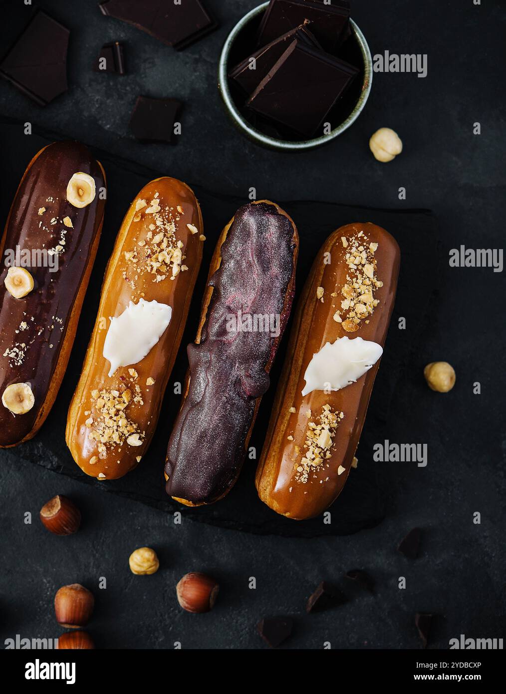 Board eclairs custard on hi-res stock photography and images - Alamy