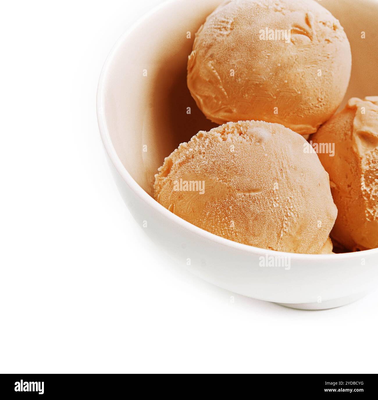 Plain vanilla ice cream scoops without toppings Stock Photo - Alamy