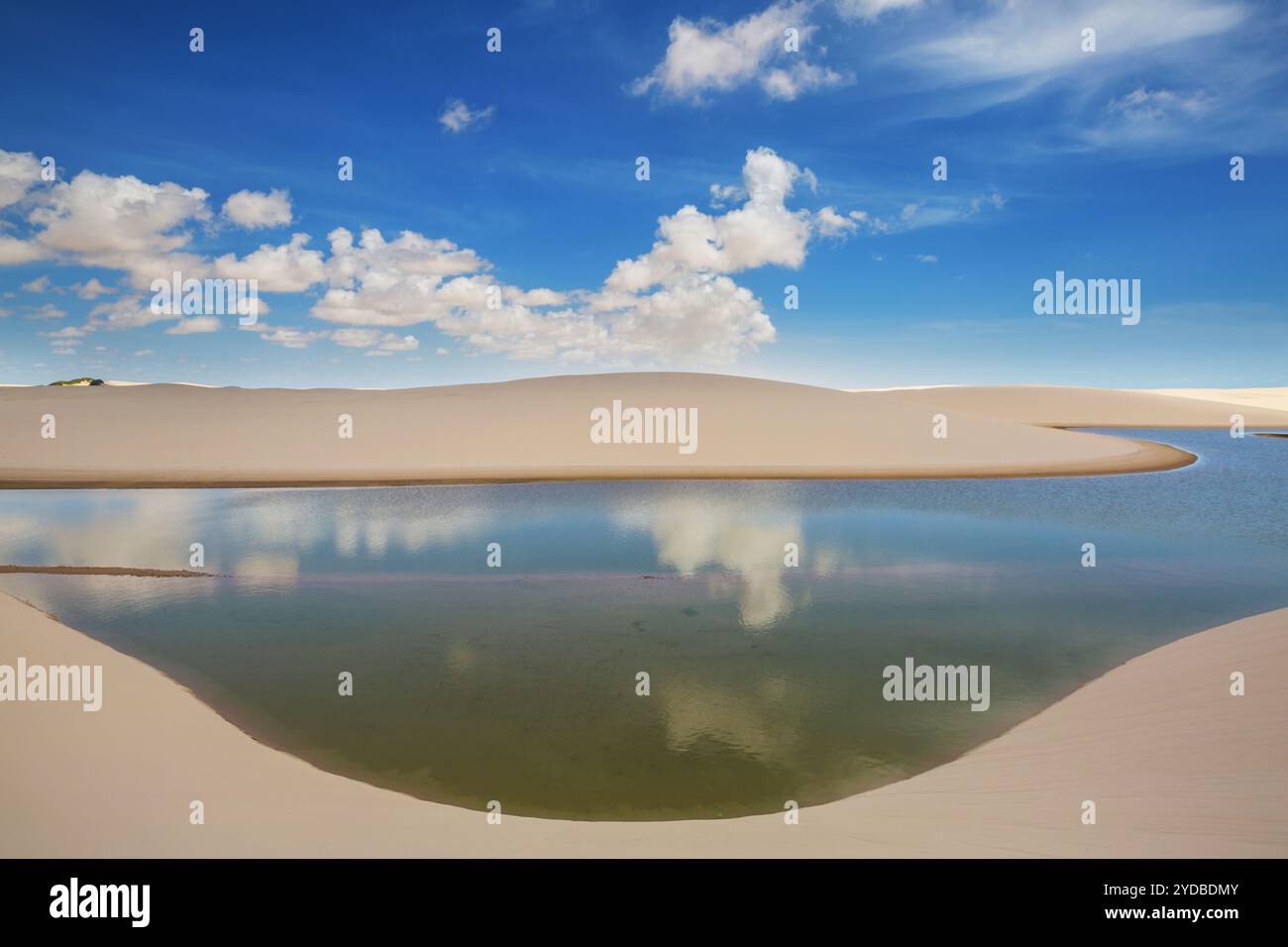 Lagoons in the desert of Lencois Maranhenses National Park, Brazil ...