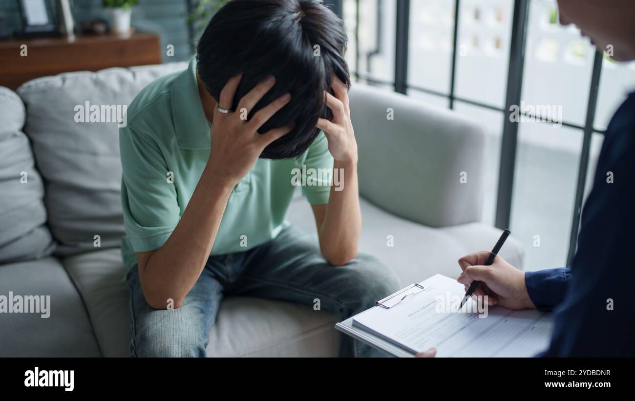 Professional psychotherapy Taking Note During AppointmentÂ Patient ...