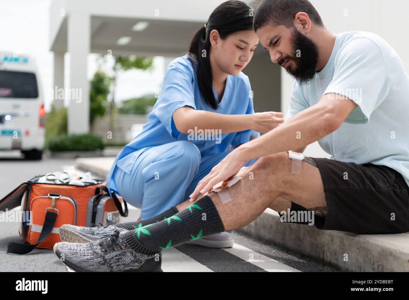 First aid bag, For the medical team who perform first aid in accidents ...