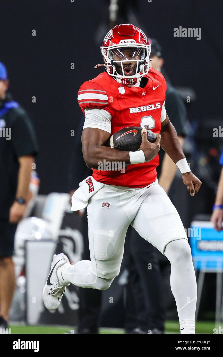 October 25, 2024: UNLV Rebels quarterback Hajj-Malik Williams (6) runs ...