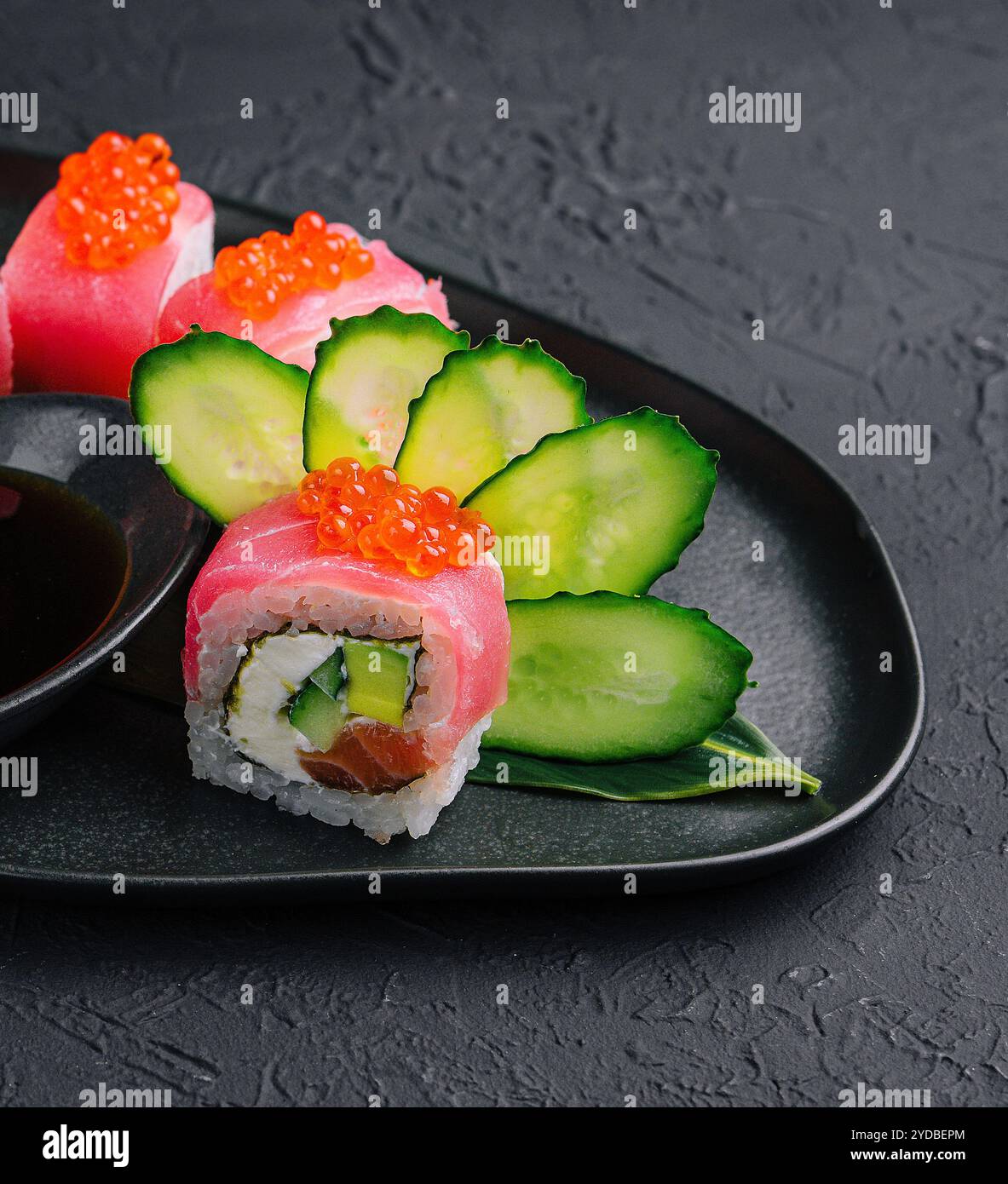 Red fish sushi roll hi-res stock photography and images - Alamy
