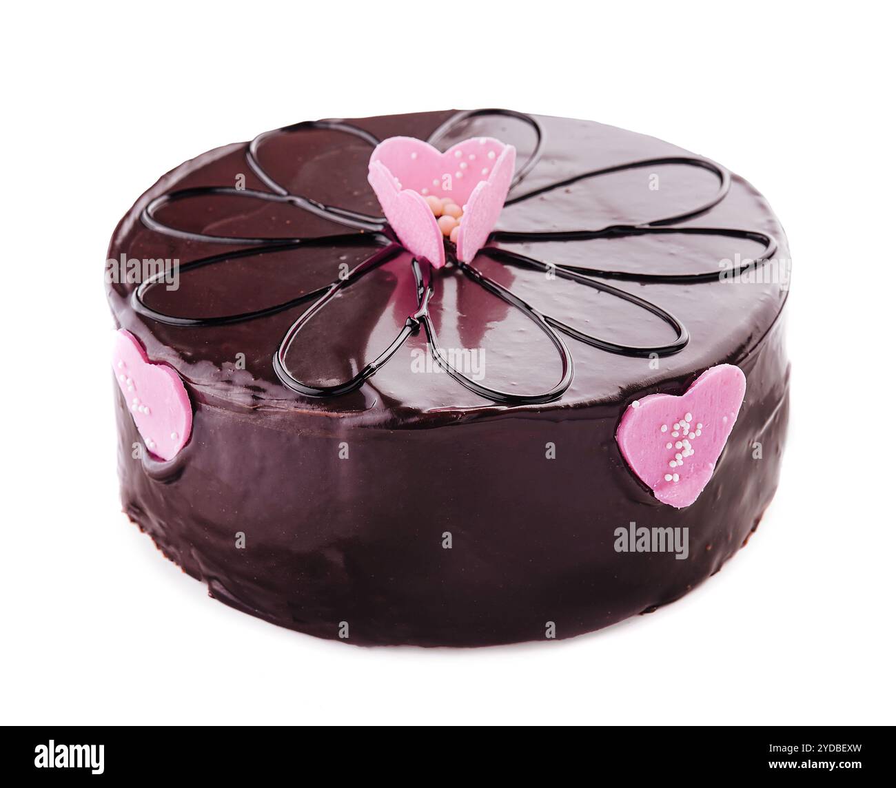 Chocolate cake cream ganache Cut Out Stock Images & Pictures - Alamy