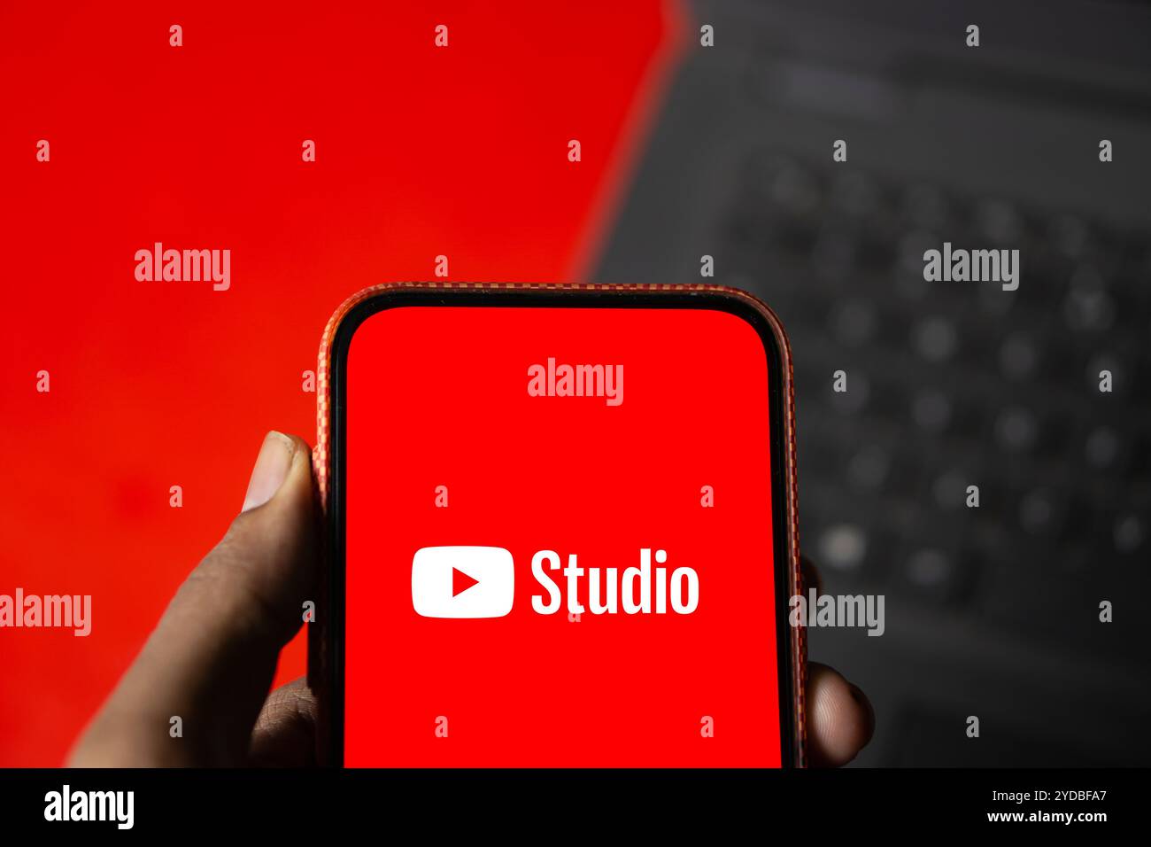 Dhaka, Bangladesh- 23 July 2024: Youtube Studio logo is displayed on smartphone Stock Photo - Alamy