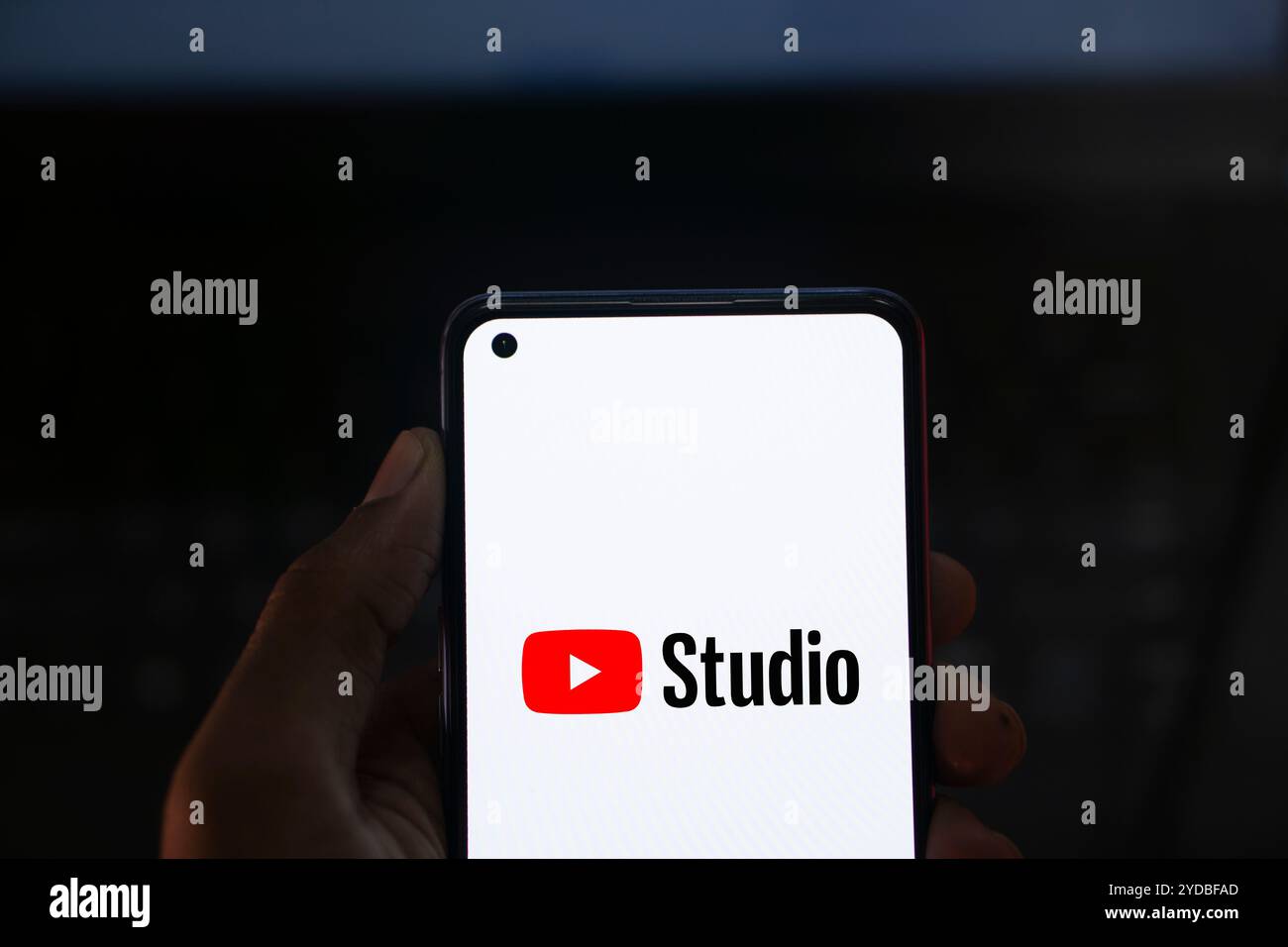 Dhaka, Bangladesh- 23 July 2024: Youtube Studio logo is displayed on smartphone Stock Photo - Alamy