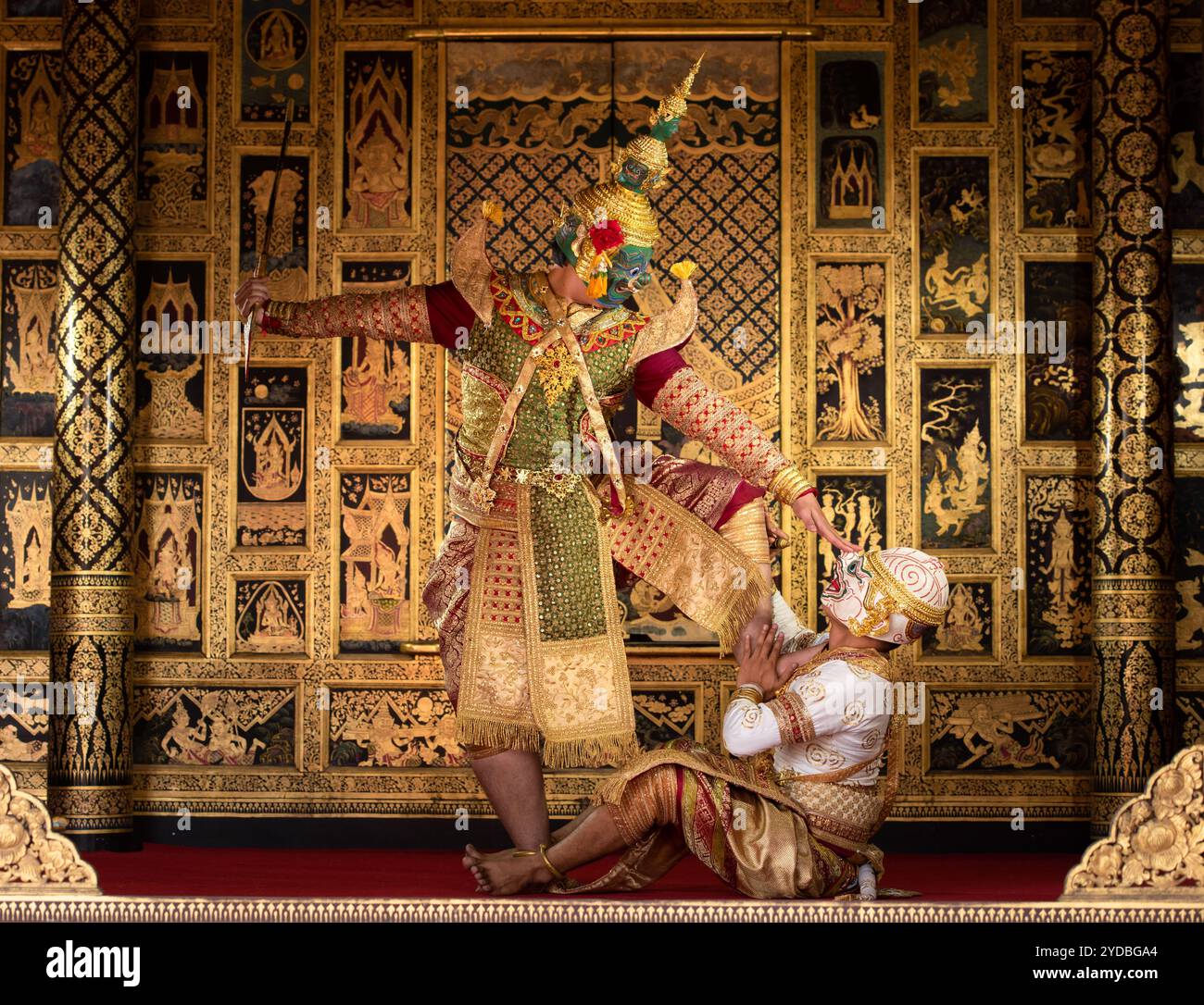 Khon, Is a classical Thai dance in a mask. In Ramayana literature Stock ...