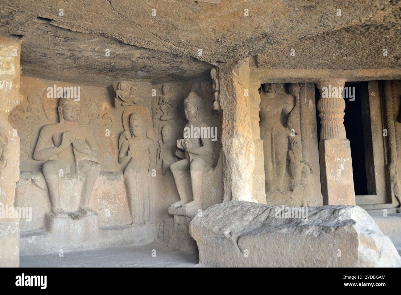 Partial view of Pandav Leni, located on the hill in Nashik, Maharashtra ...