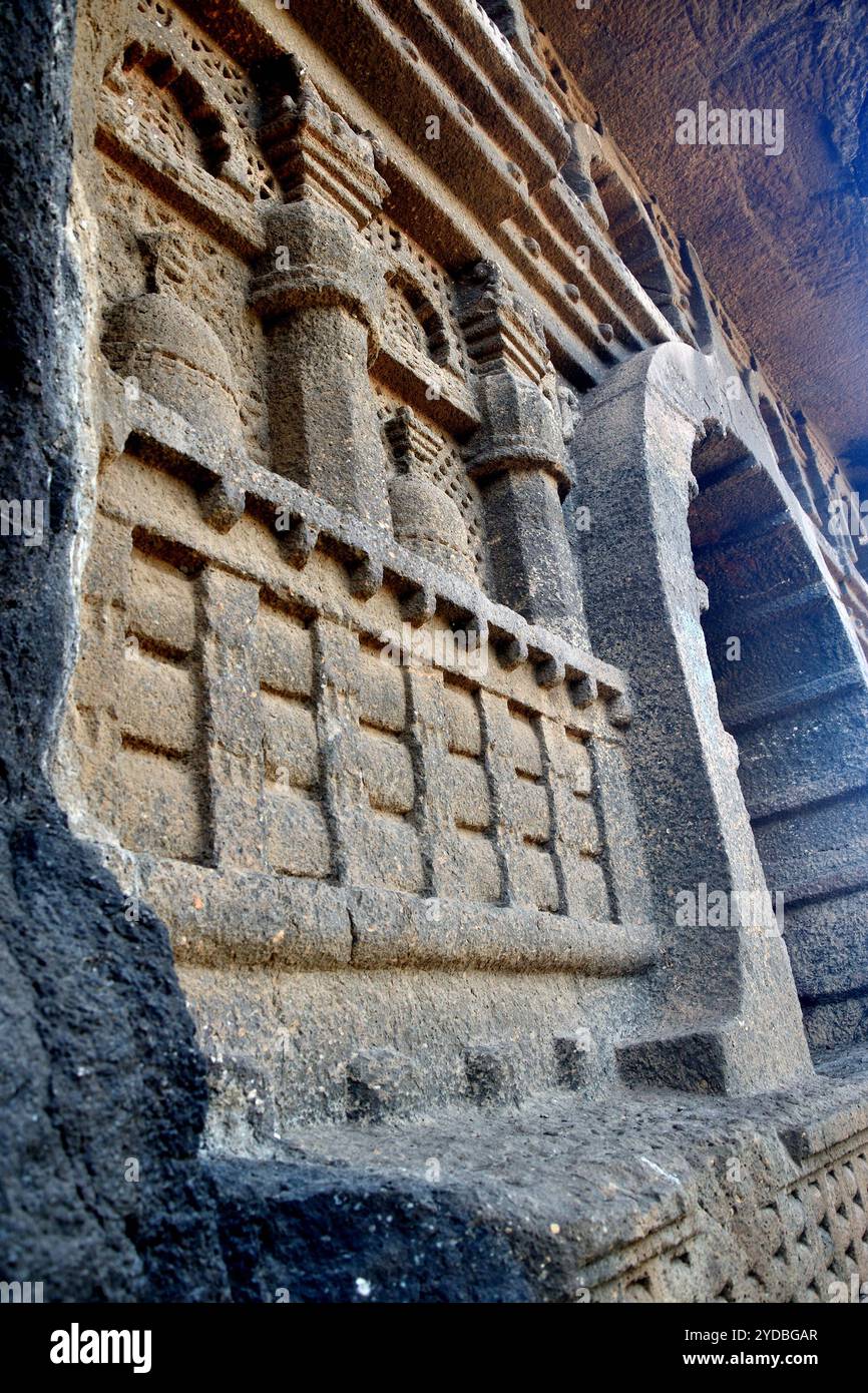 Partial view of Pandav Leni, located on the hill in Nashik, Maharashtra ...