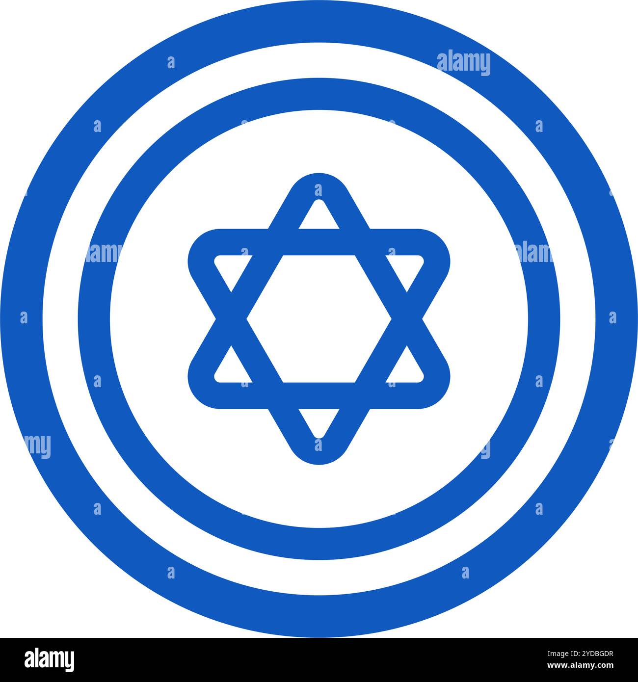 Round Israeli flag symbol. Magic circle icon. Editable vector Stock ...