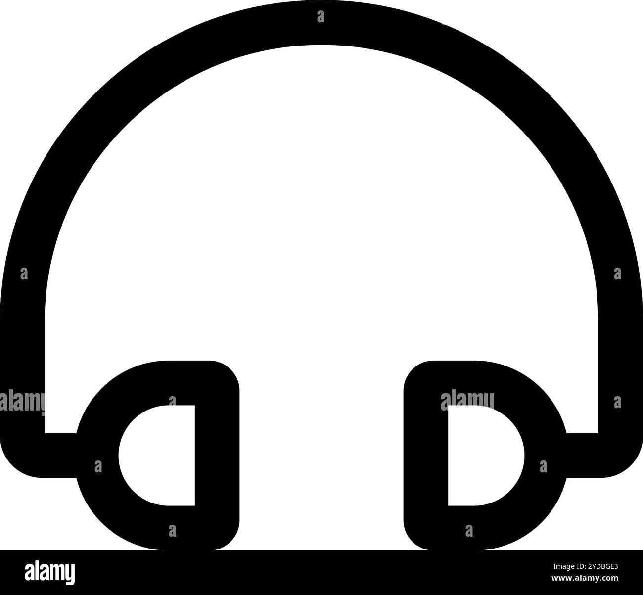 Simple headphone icon. Listening icon. Editable vector Stock Vector ...