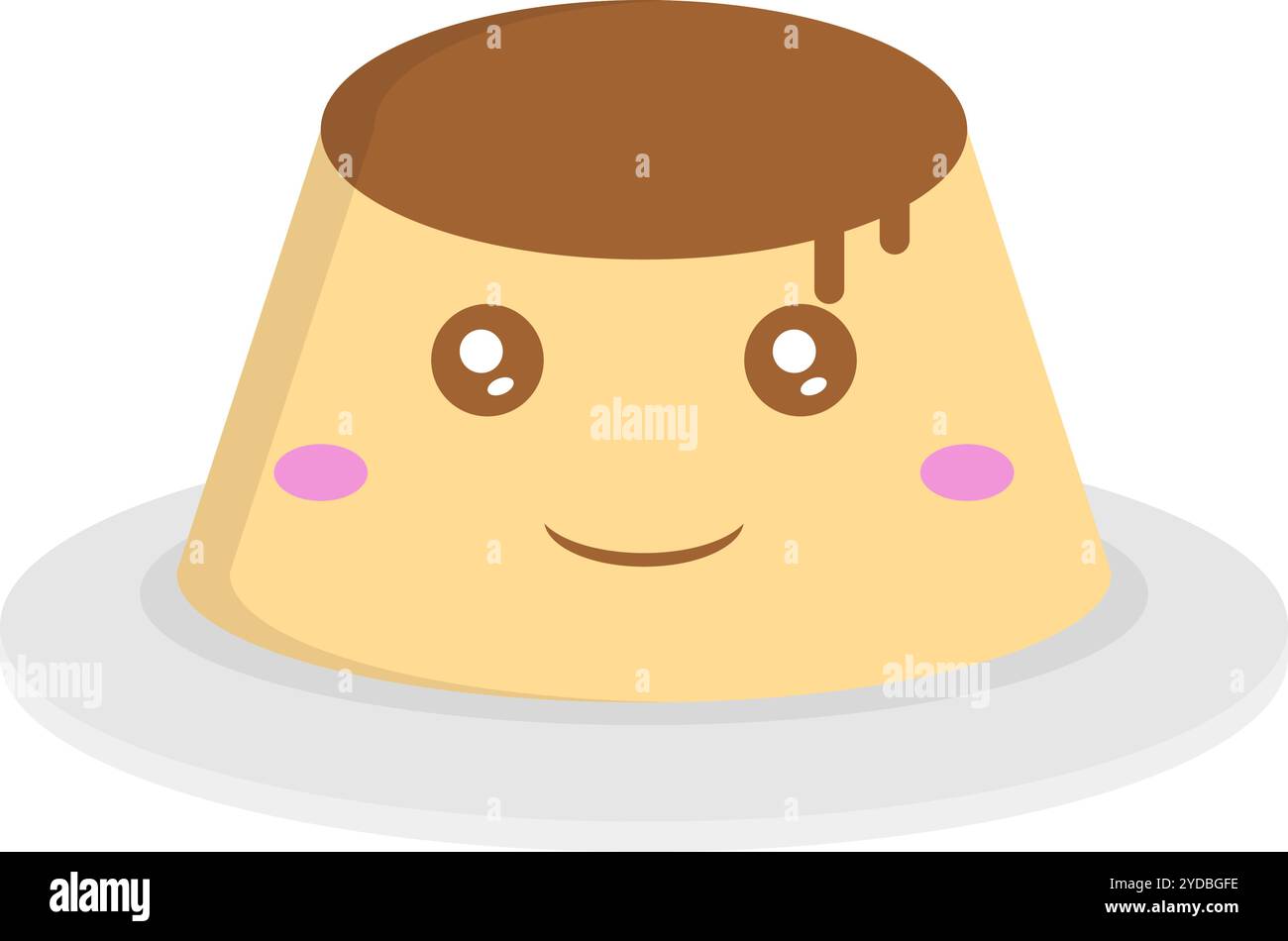 Cute pudding icon. Pudding character. Editable vector Stock Vector ...