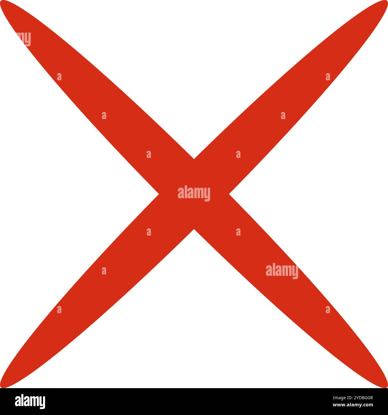 Cross mark. Rejection icon. Editable vector Stock Vector Image & Art ...