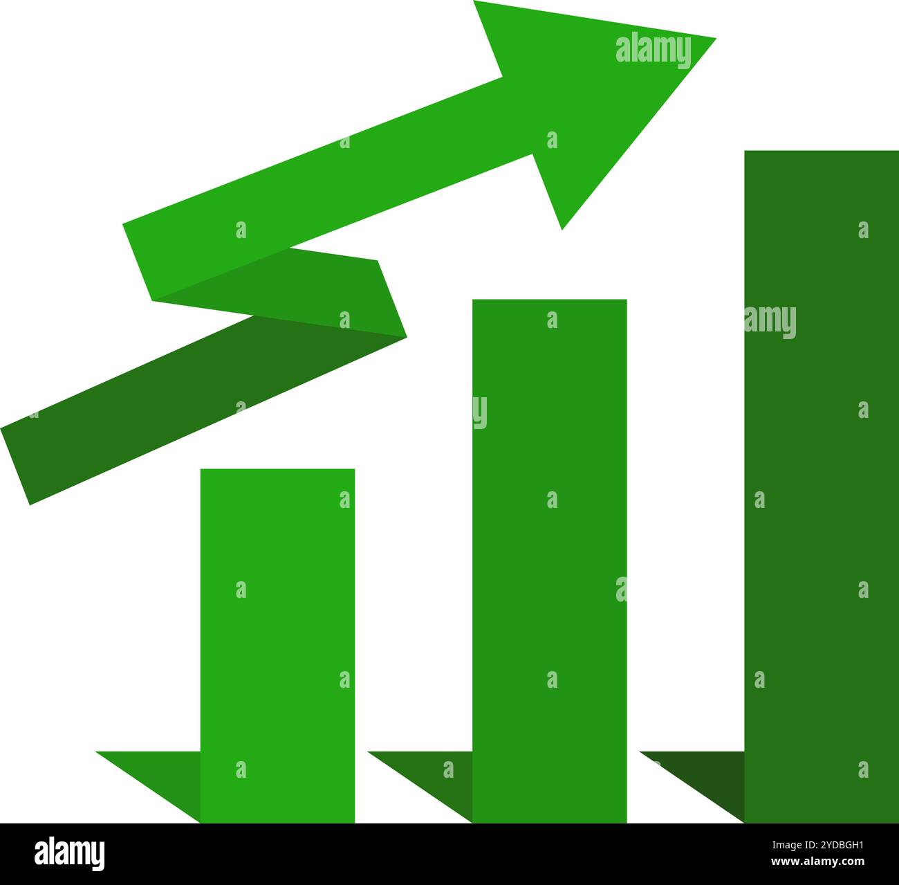 Green arrow progress up simple hi-res stock photography and images - Alamy