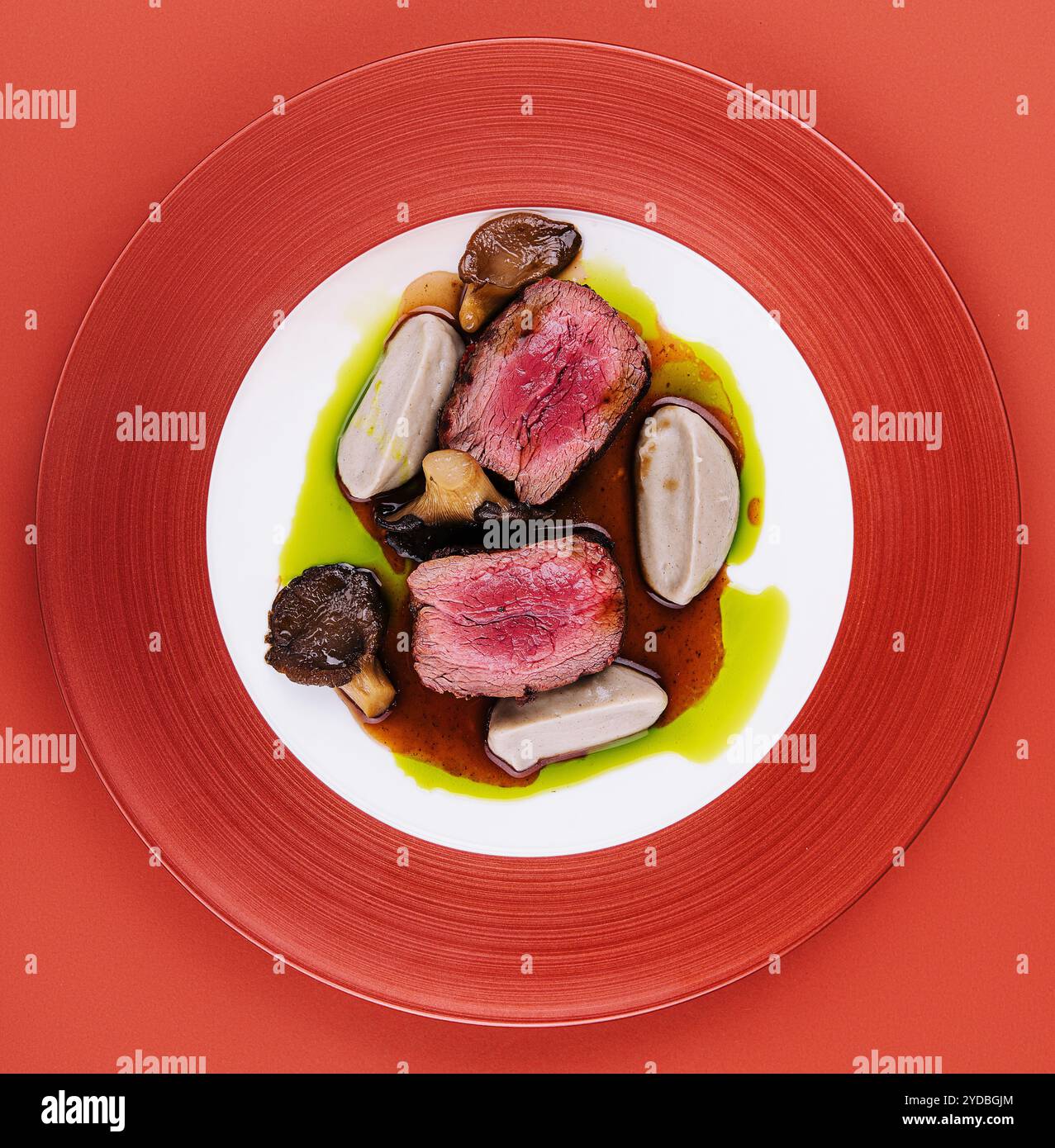 duck tenderloin in sauce with mushroom Stock Photo - Alamy