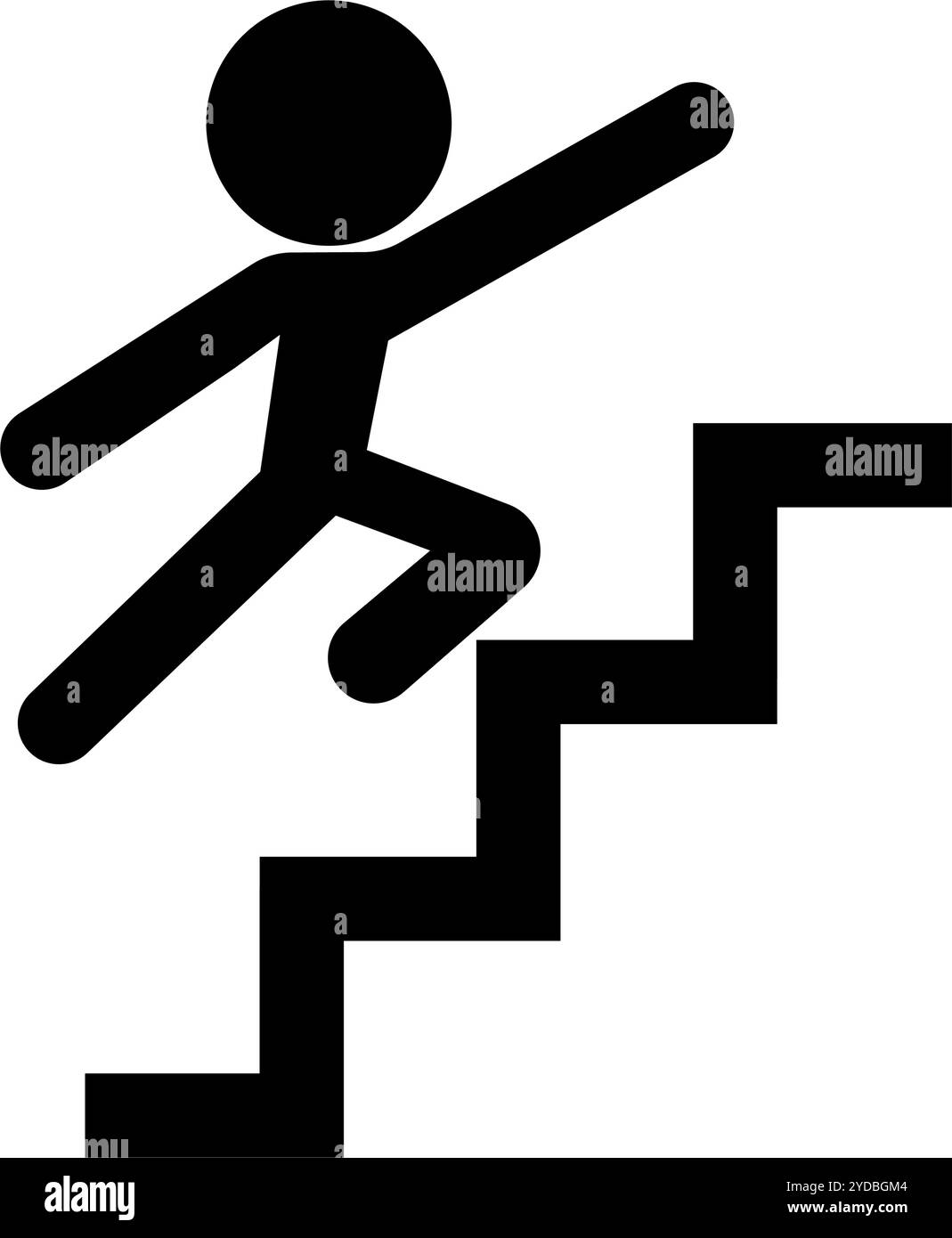 Climbing silhouette stair Black and White Stock Photos & Images - Alamy