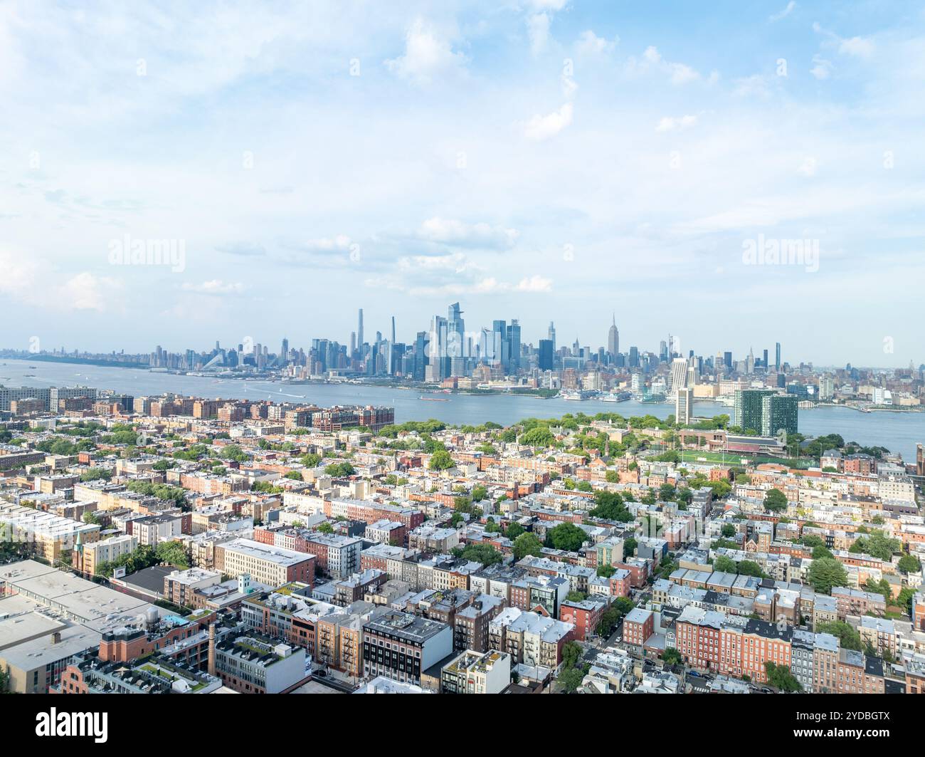Aerial View of Hoboken and Manhattan Skyline Stock Photo - Alamy