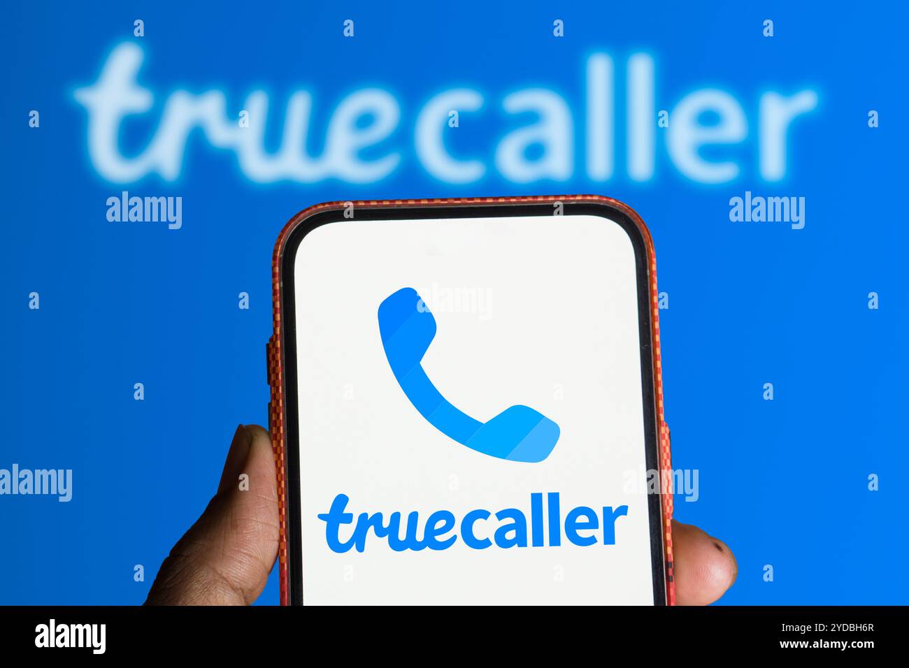 Dhaka, Bangladesh- 25 July 2024: Truecaller logo is displayed on ...