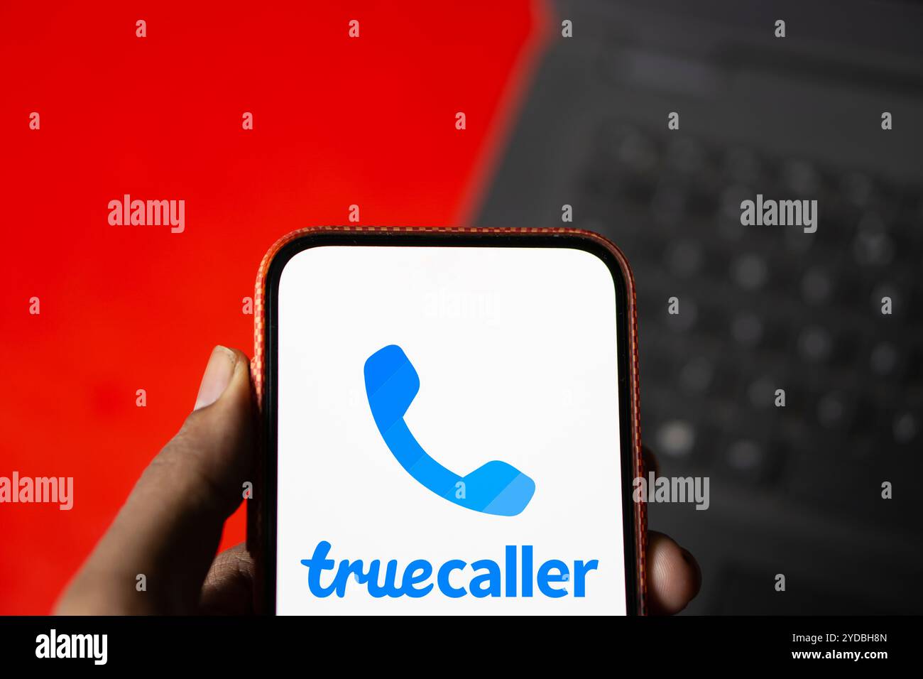 Dhaka, Bangladesh- 25 July 2024: Truecaller logo is displayed on ...