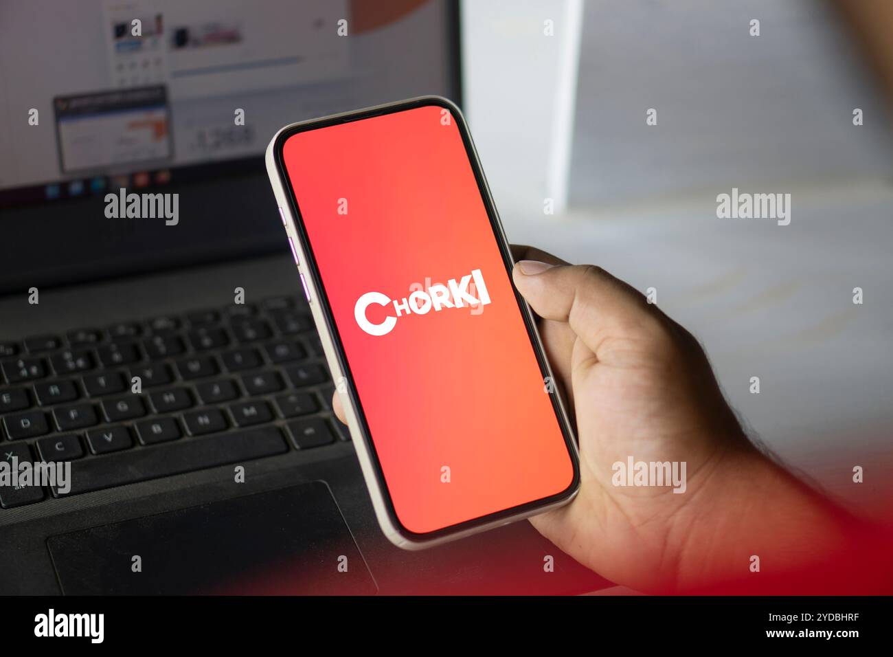 Dhaka, Baangladesh- 27 July 2024: Chorki logo is displayed on smartphone. Chorki is a ...