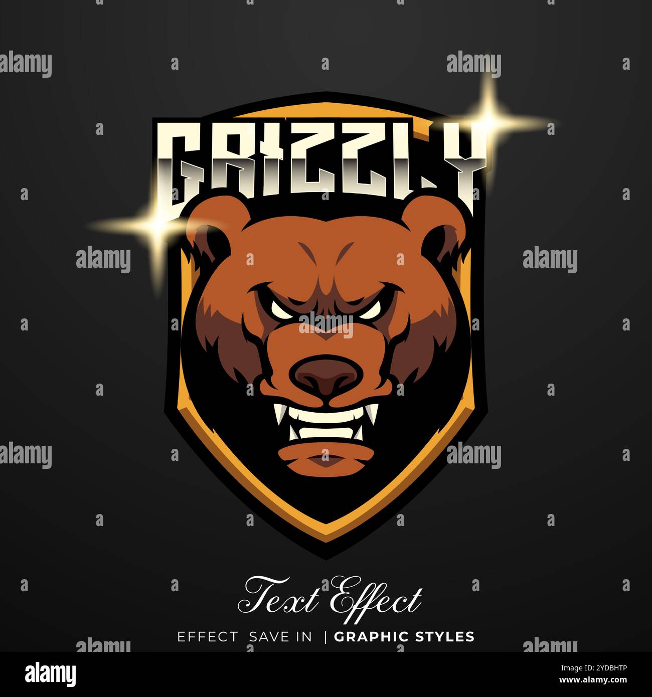 Bear sports logo hi-res stock photography and images - Alamy