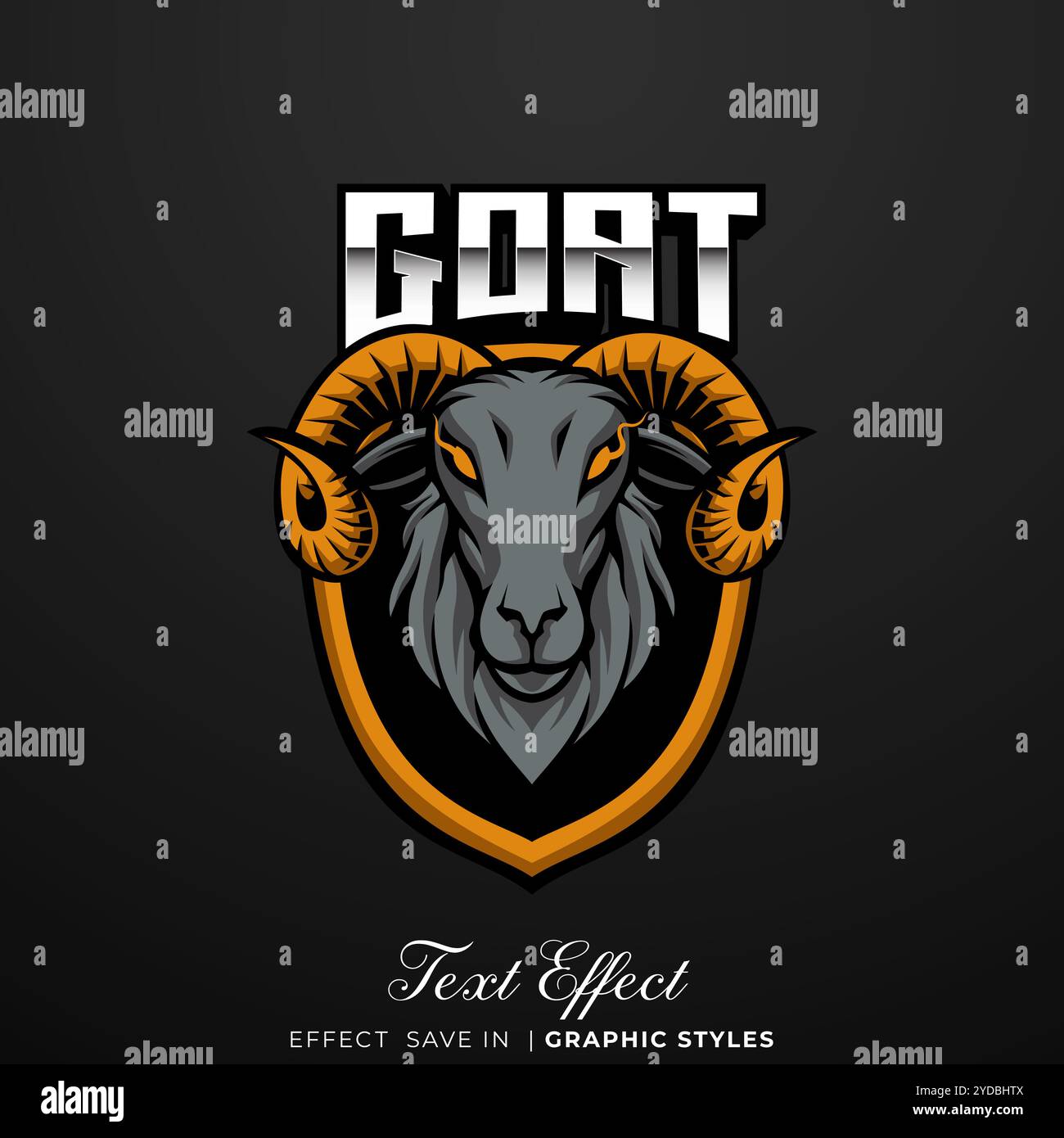 Goat mascot illustration Stock Vector Images - Alamy
