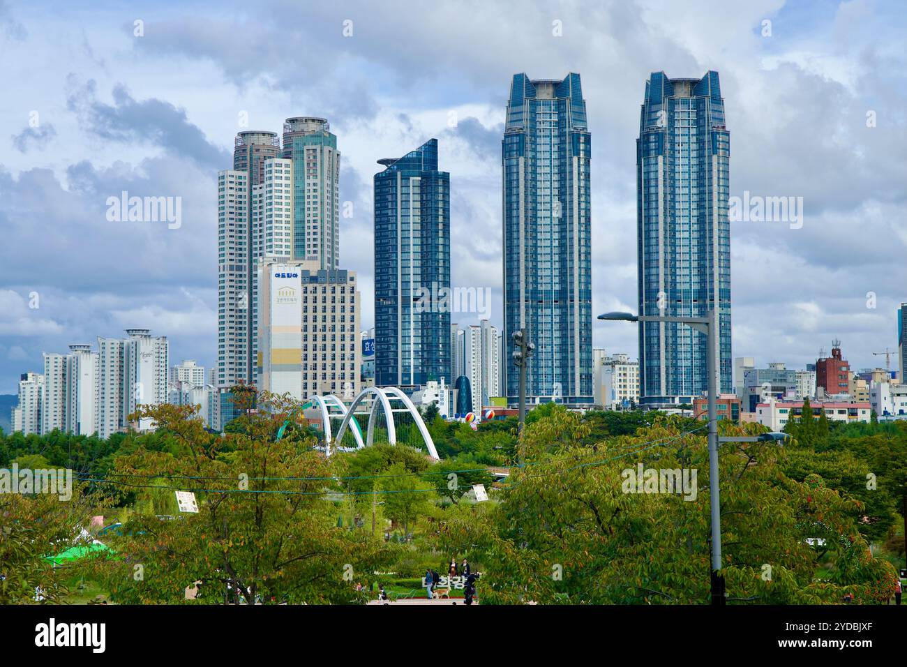 Ulsan, South Korea - October 5th, 2024: High-rise buildings tower over ...