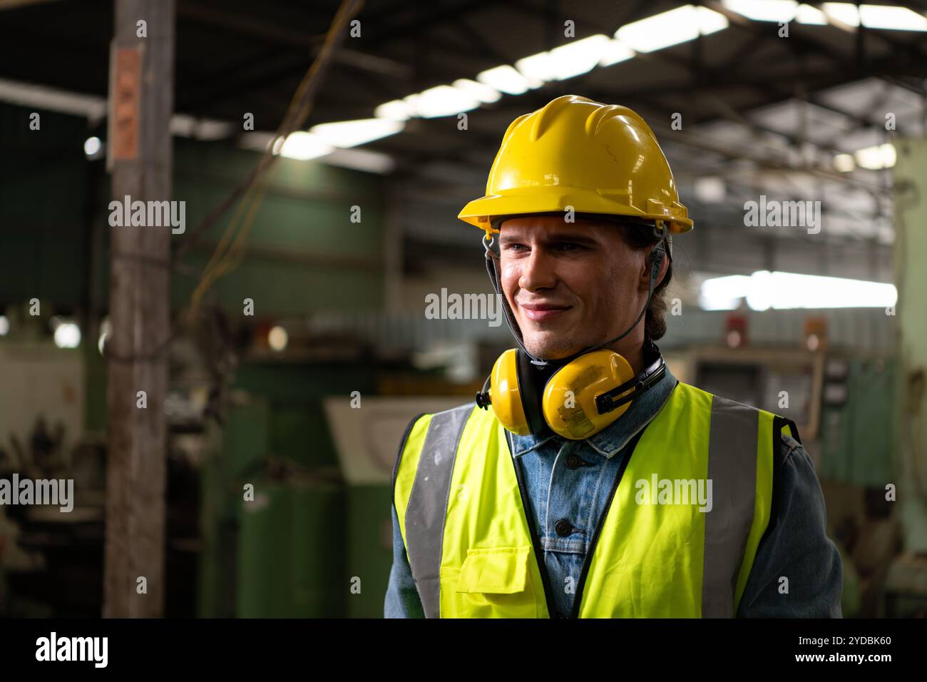 Chief mechanical engineer working in a mechanical factory Stock Photo ...