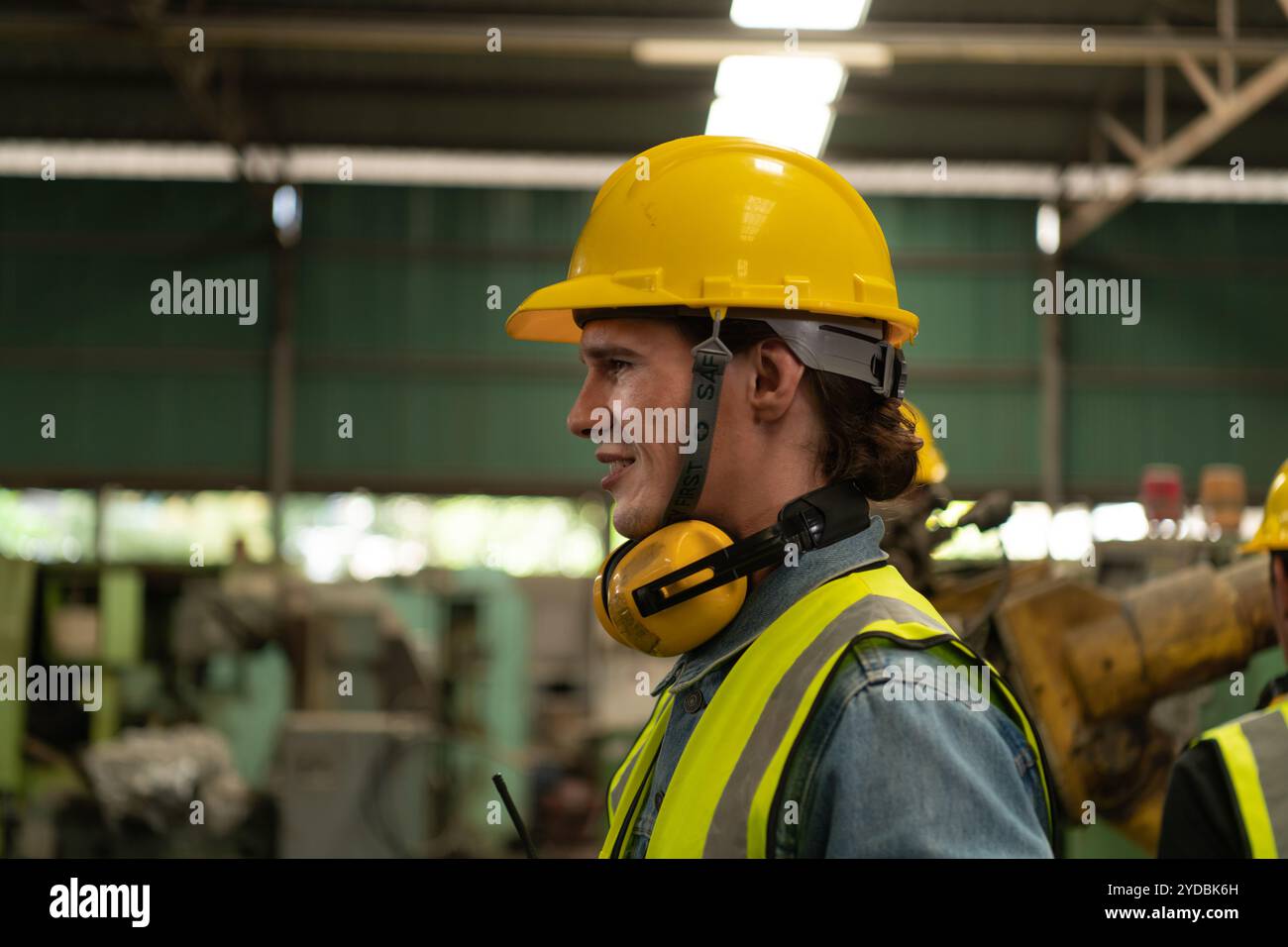 Chief mechanical engineer working in a mechanical factory Stock Photo ...