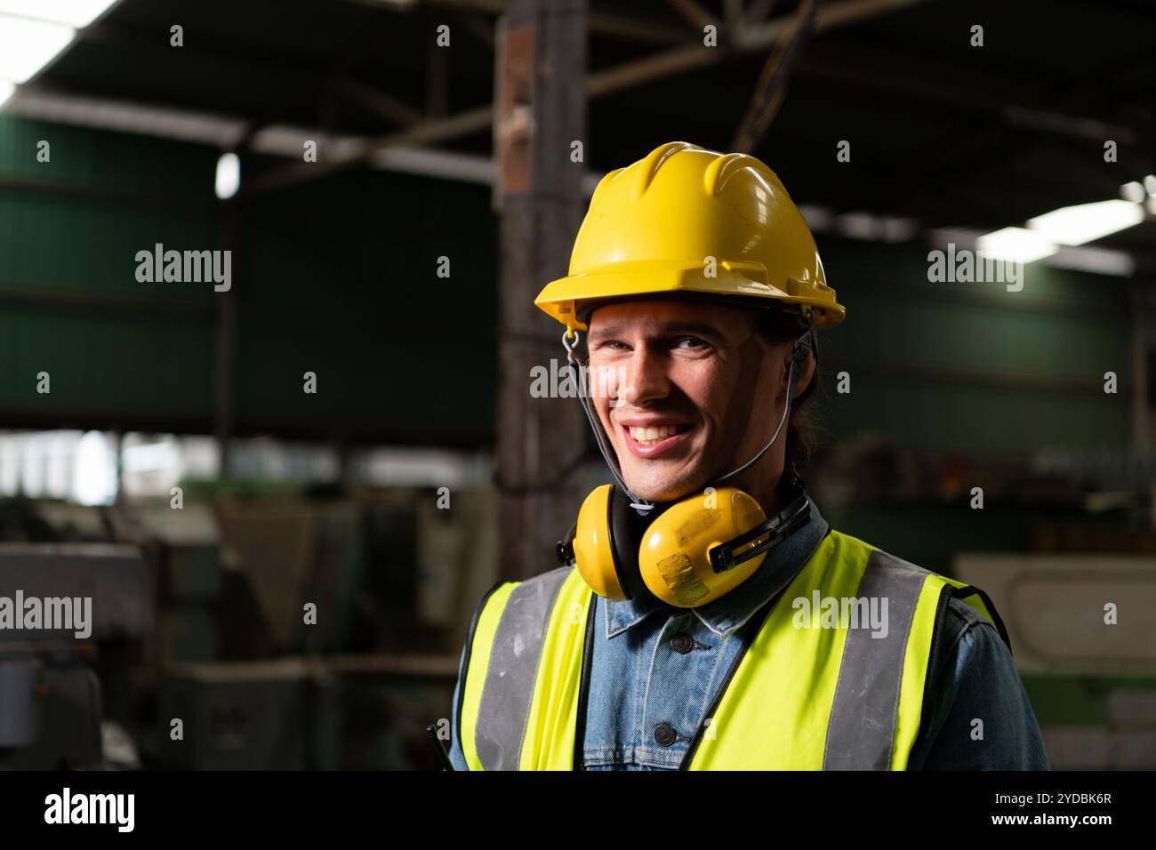 Chief mechanical engineer working in a mechanical factory Stock Photo ...