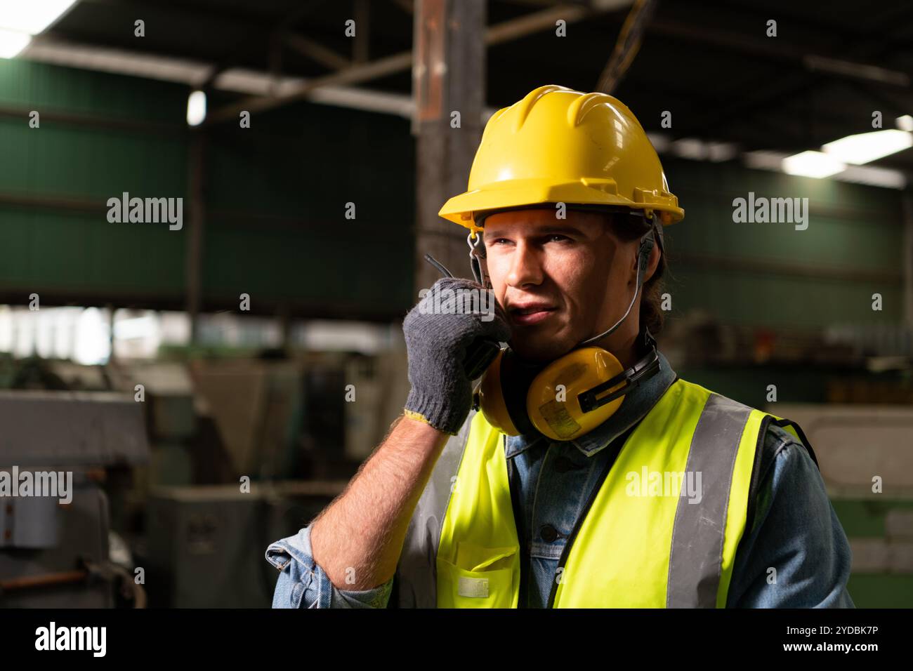 Chief mechanical engineer working in a mechanical factory Stock Photo ...