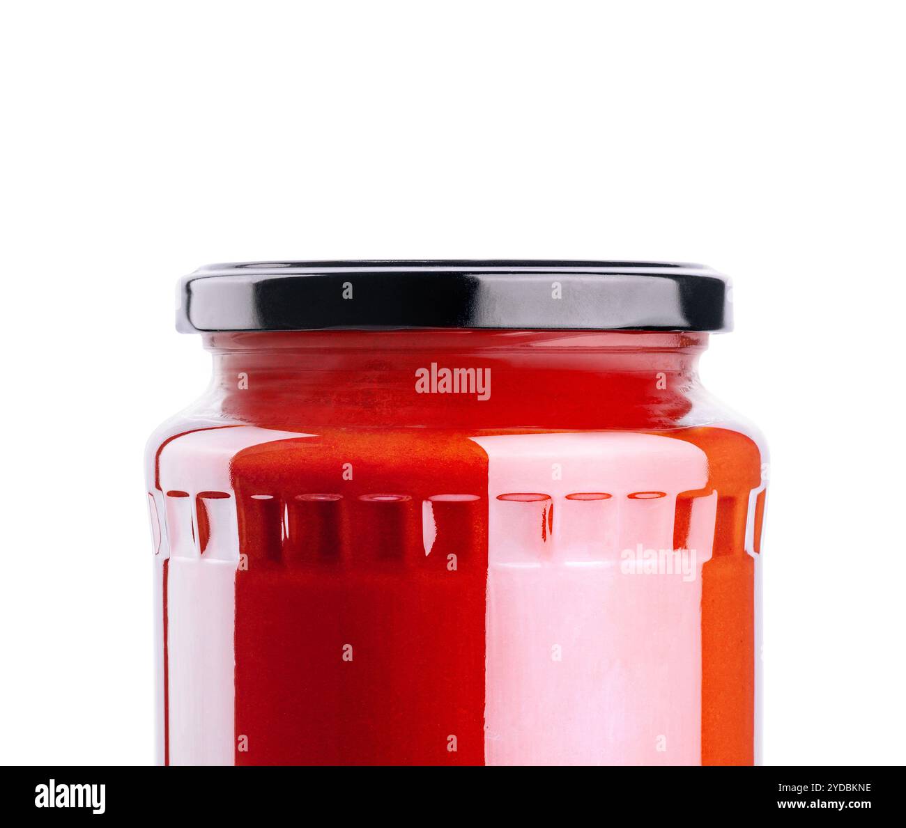Tomato paste jar isolated on white Stock Photo - Alamy