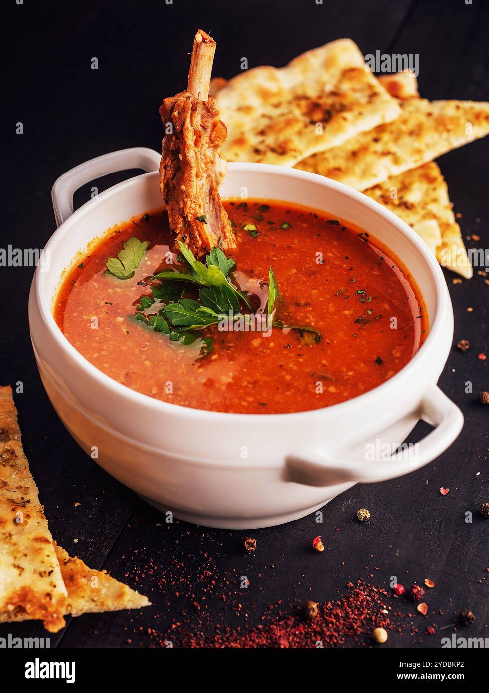 Claypot of spare rib soup on white bowl Stock Photo - Alamy
