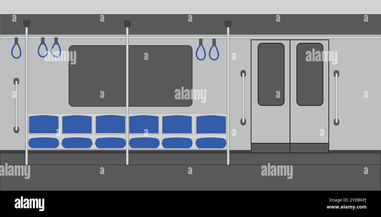 Subway train. Side view of a modern metro train with closed doors Stock ...